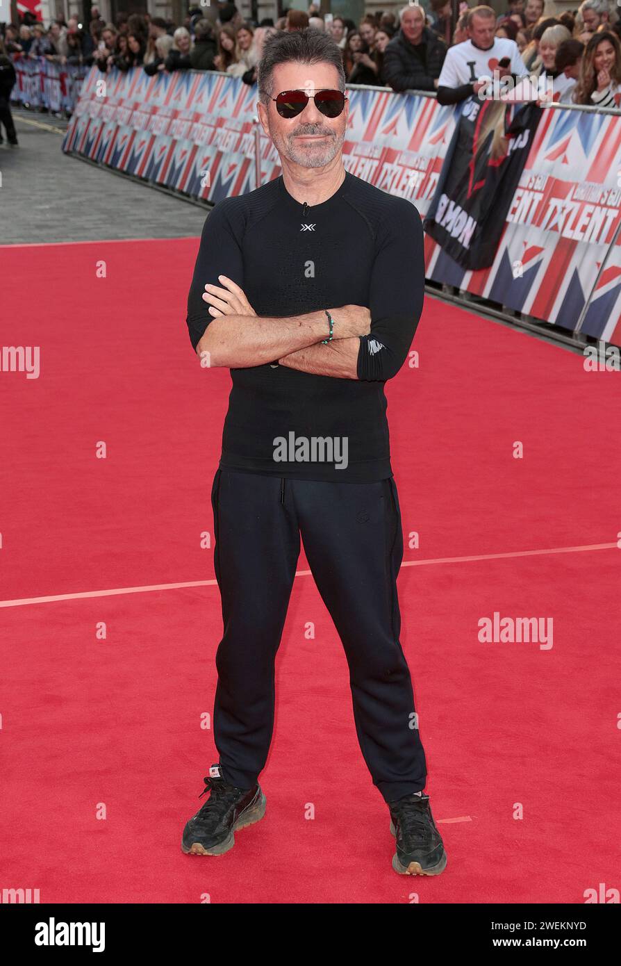 Jan 23, 2024 - London, England, UK - Simon Cowell attending Britain's ...