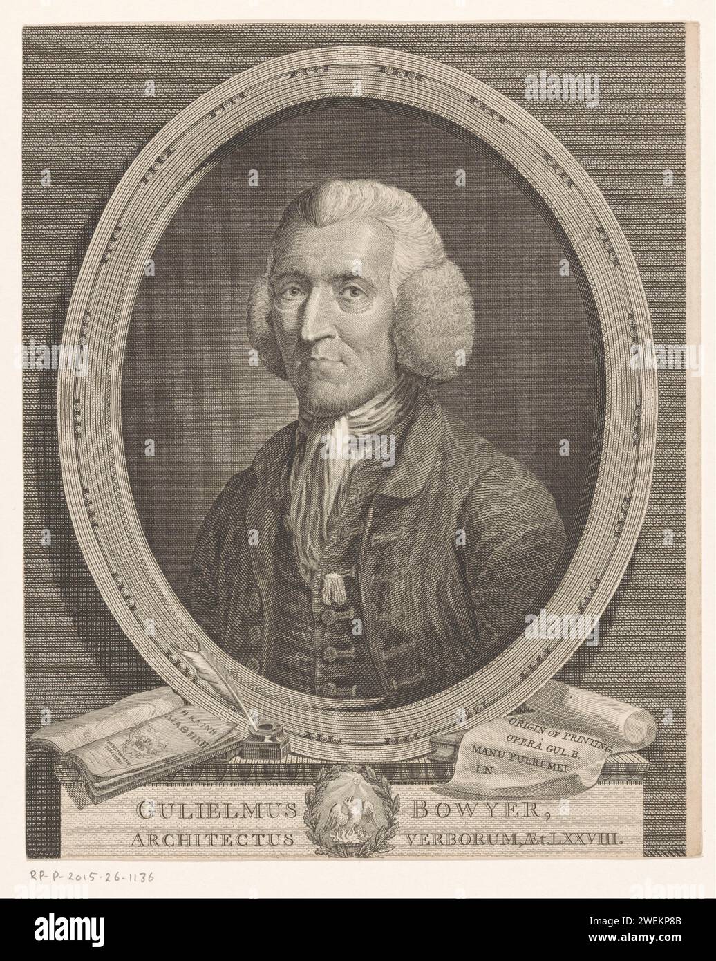 Portrait of the printer and writer William Bowyer, James Basire (II ...