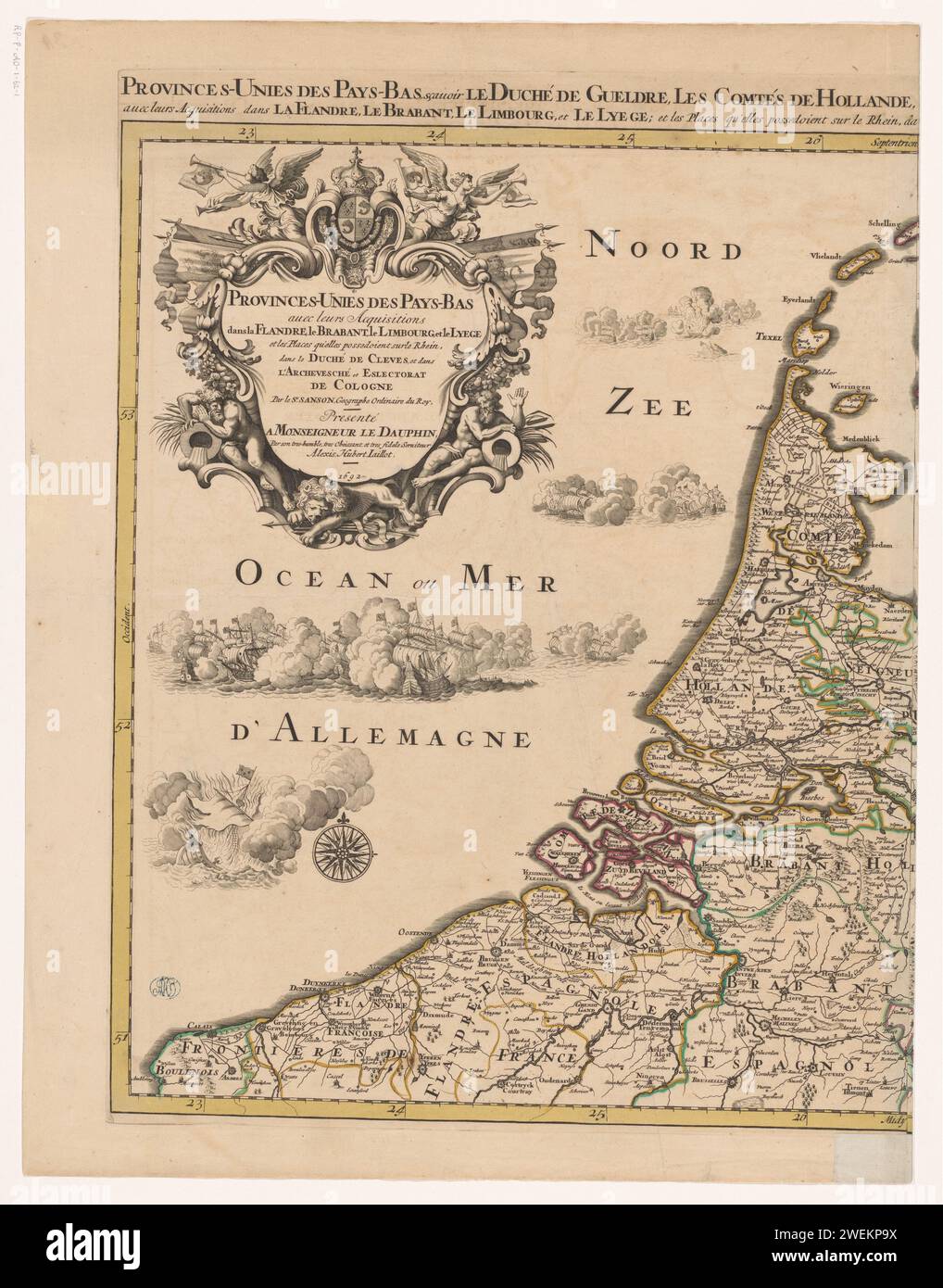 Map of the Republic of the Seven United Netherlands and surrounding ...