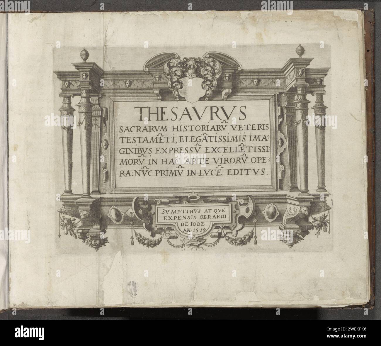 Architectural Ornamental Cartouche, 1579 print An architecturally ...