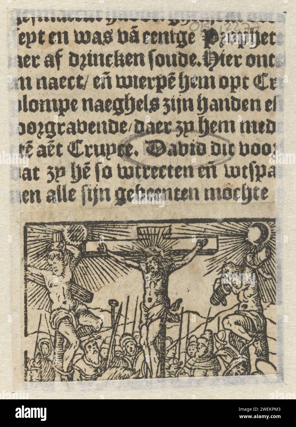 Crucifixion, 1604 print Crucifixion scene with Christ on the cross ...