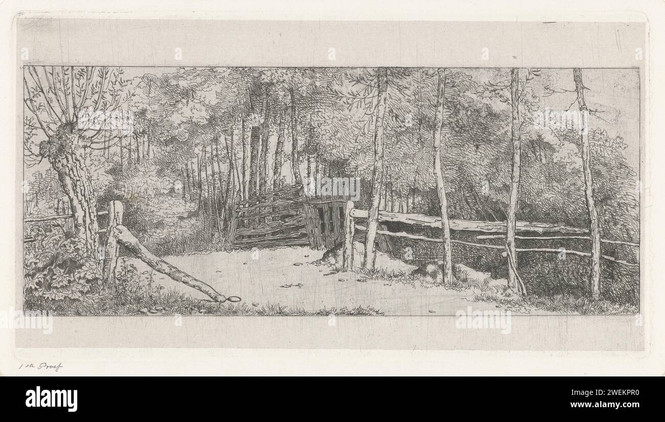 Road along a forest in Cronensteyn, Jacobus Ludovicus Cornet, 1825 ...