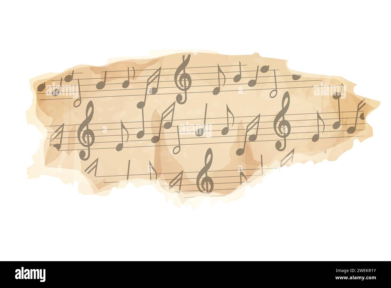 Old paper with vintage sheet music Stock Vector Images - Alamy