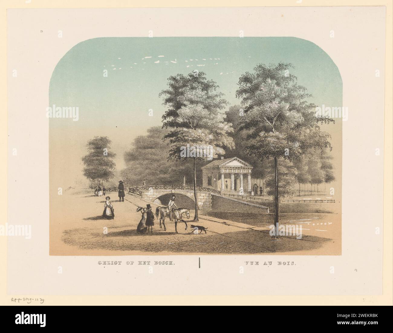 View of the Hague forest, Anonymous, 1820 - 1850 print View of the Bos ...