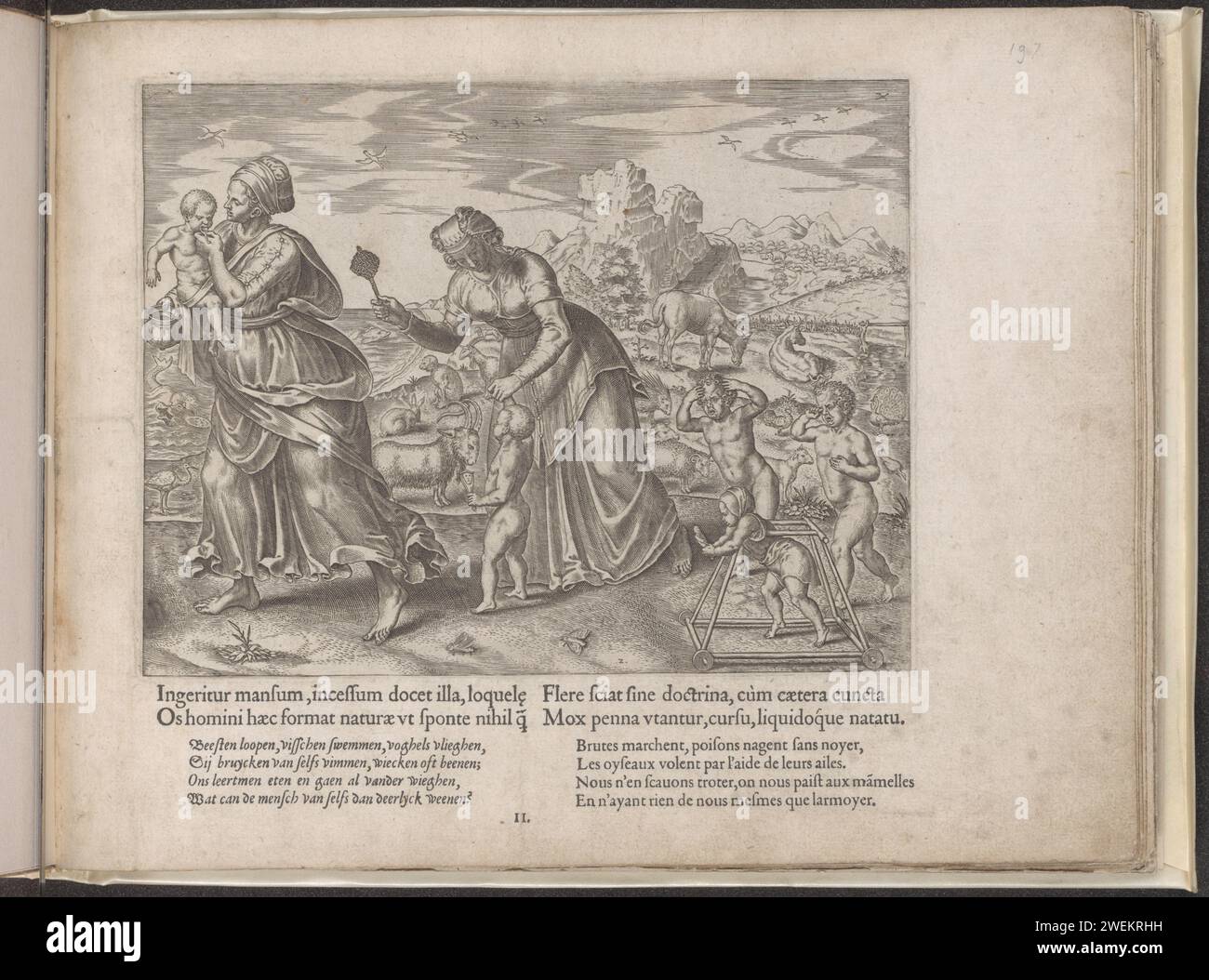 Humanity must learn everything, 1563 print A mother feeds her child ...