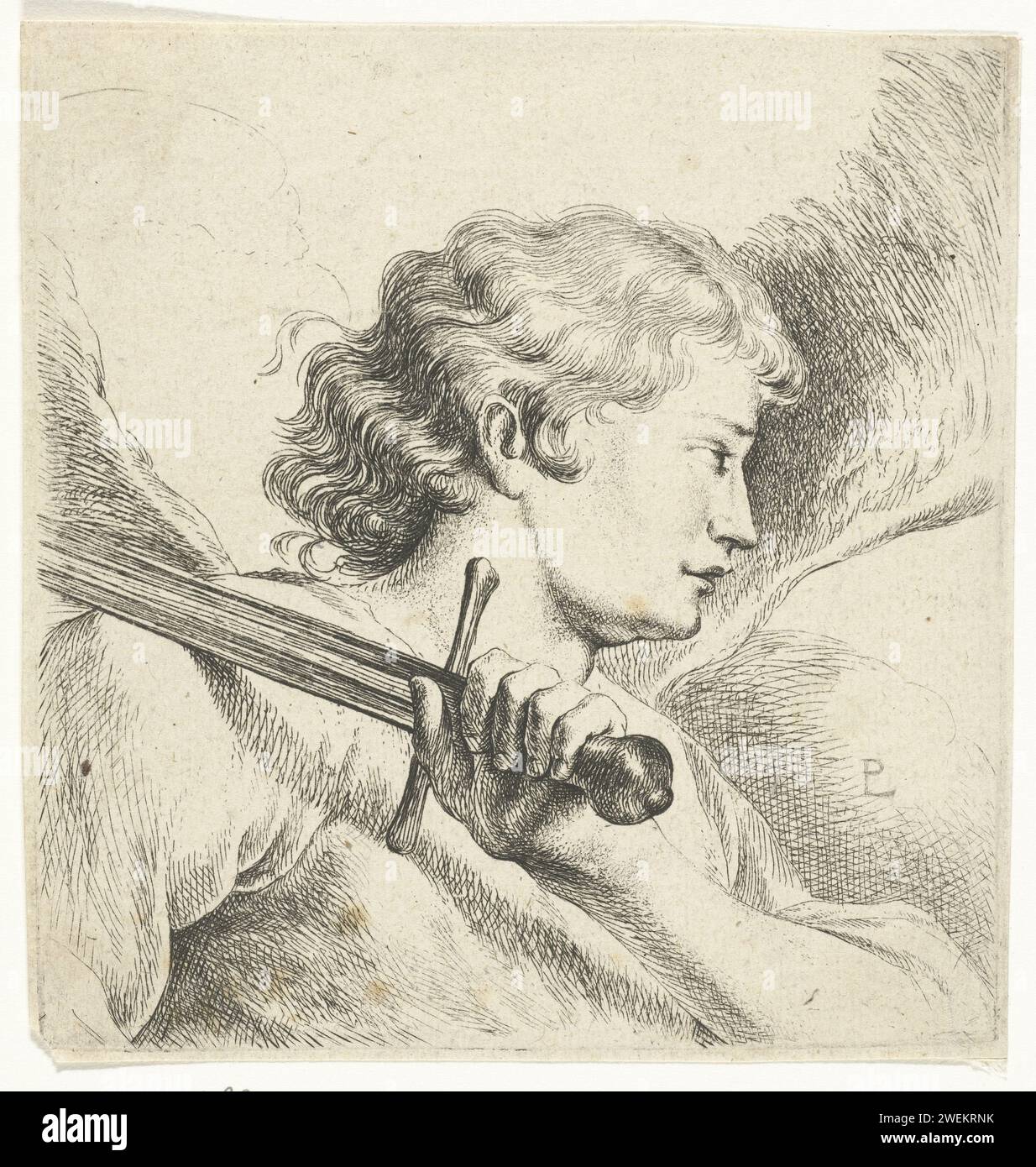 Archangel Michaël with Zwaard, Jan Gerritsz. van Bronckhorst, after ...