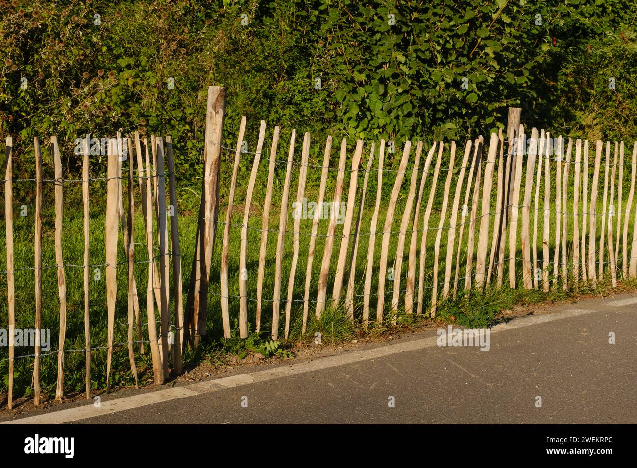 Wooden paling fence hi-res stock photography and images - Alamy