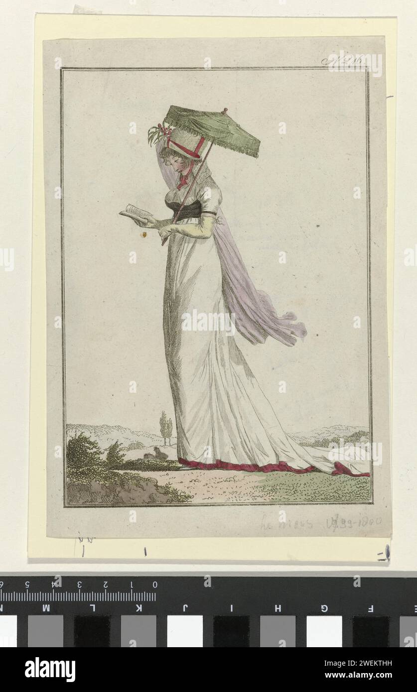 The month, 1799-1800, No. 16, 1799 - 1800 Woman dressed in a dress with ...