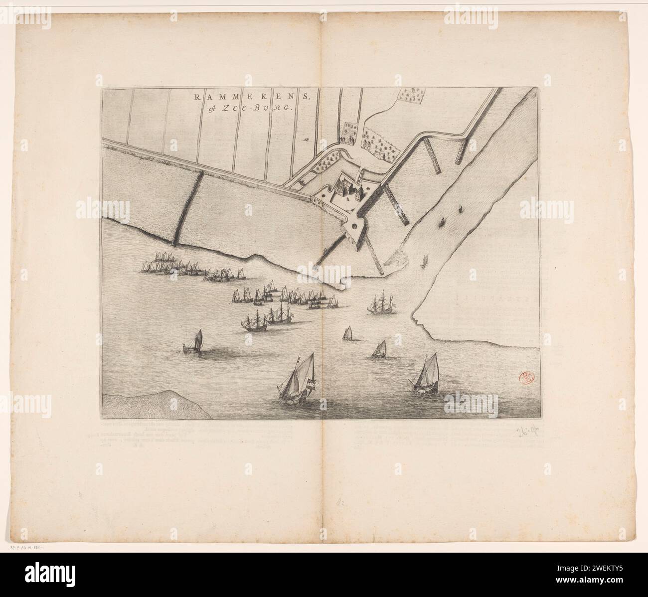 Map of Fort Rammekens, Anonymous, 1652 print Map in a nutshell ...