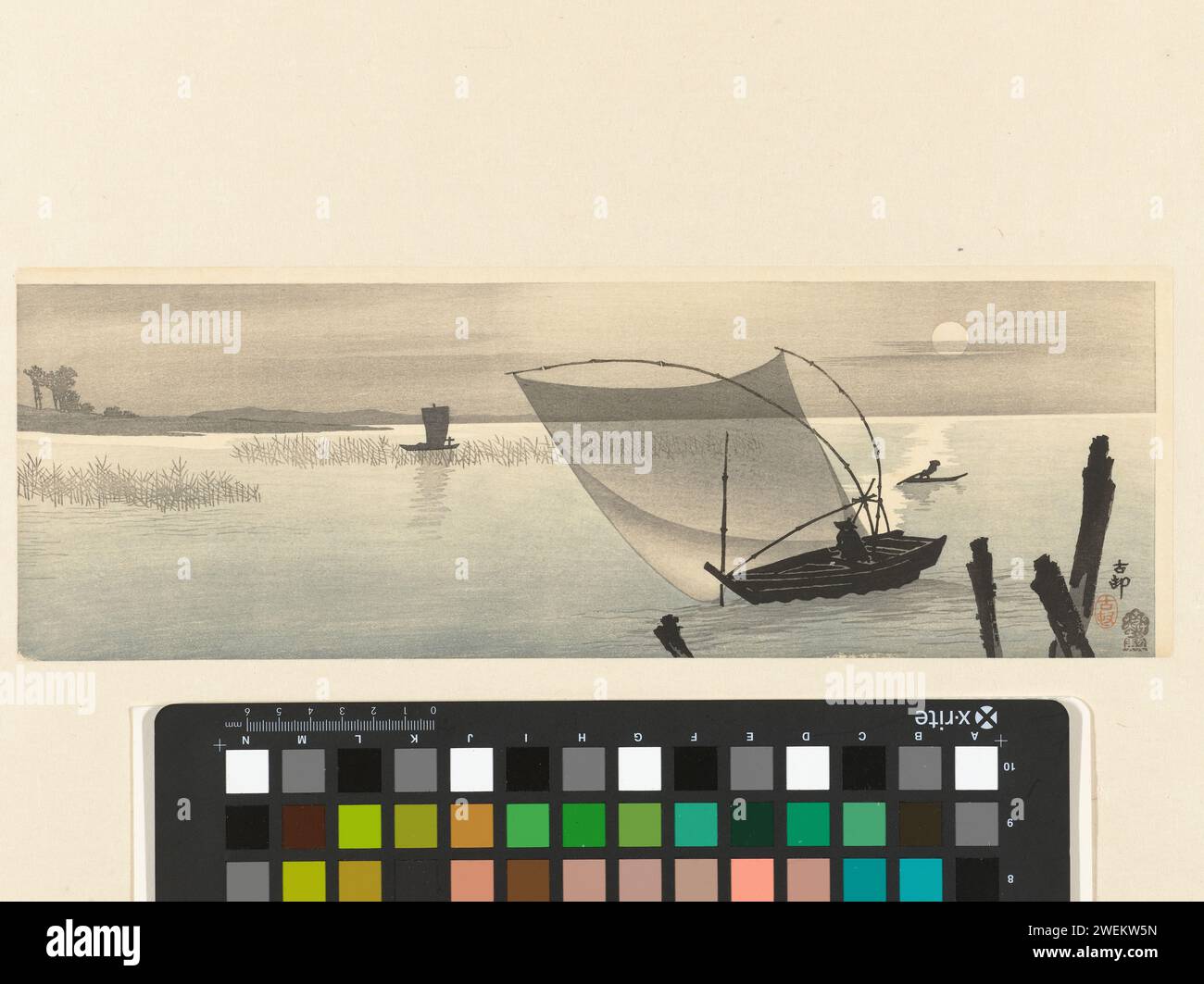 Fishing boats at Full Moon, Ohara Koson, 1900 - 1910 print Calm more at ...