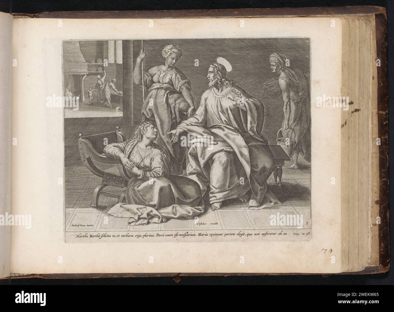 Christ in the house of Marta and Maria, Anonymous, Ambrosius Francken ...