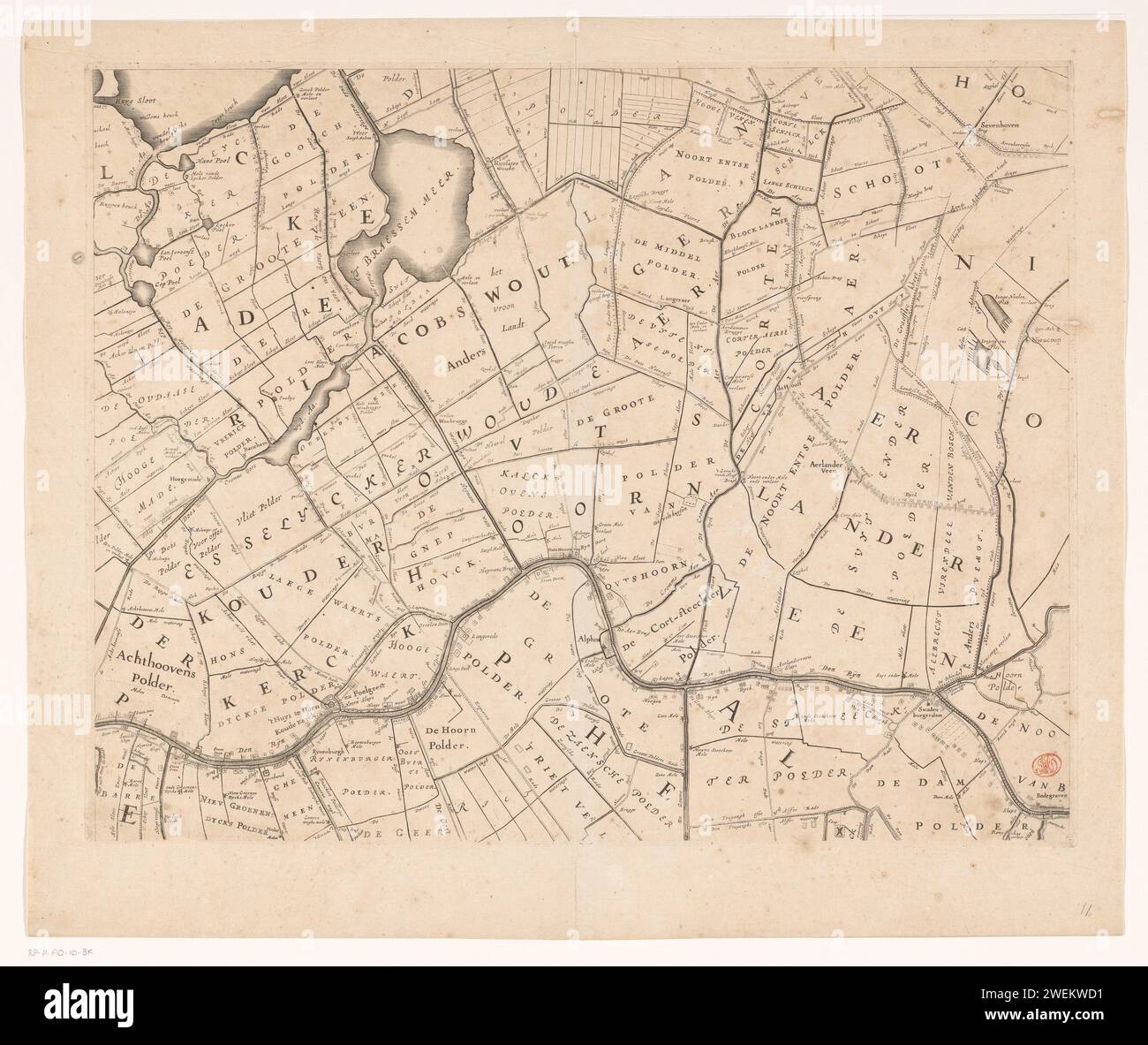 Map of the Water Board of Rijnland (eleventh part), Cornelis Danckerts ...