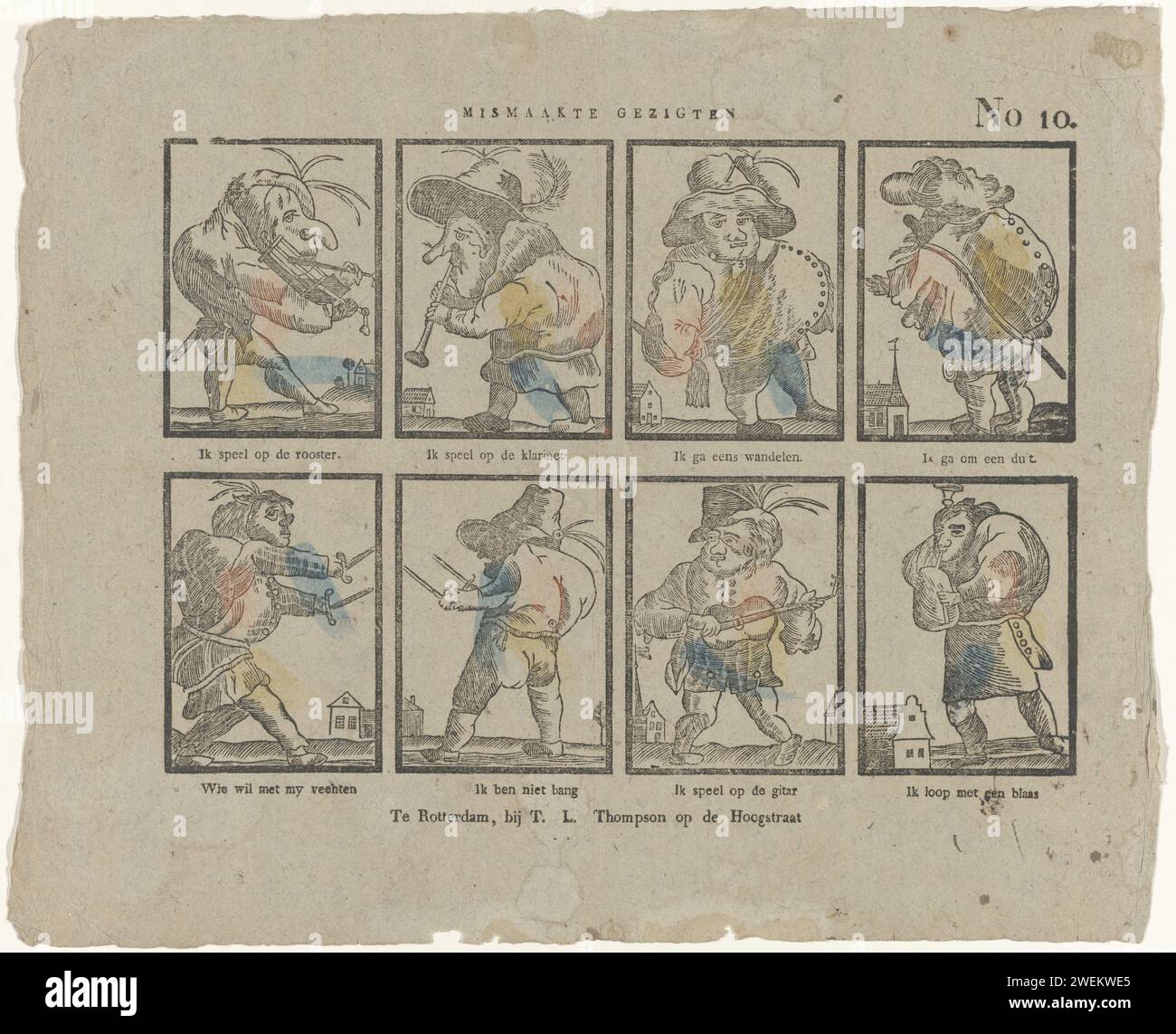 Determined Gezigen, T.L. Thompson, 1825 - 1838 print Leaf with 8 ...