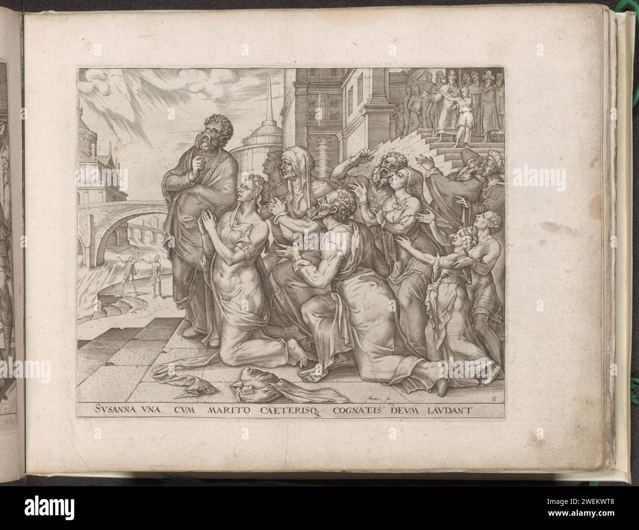 Susanna and her family praise God, 1563 print Susanna, her husband, her ...
