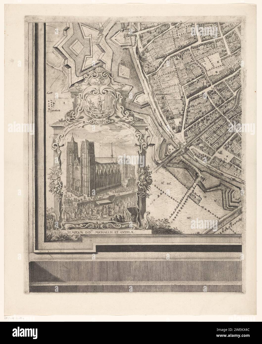 Map of Brussels (part left), Anonymous, After Nicolaas van der Horst ...