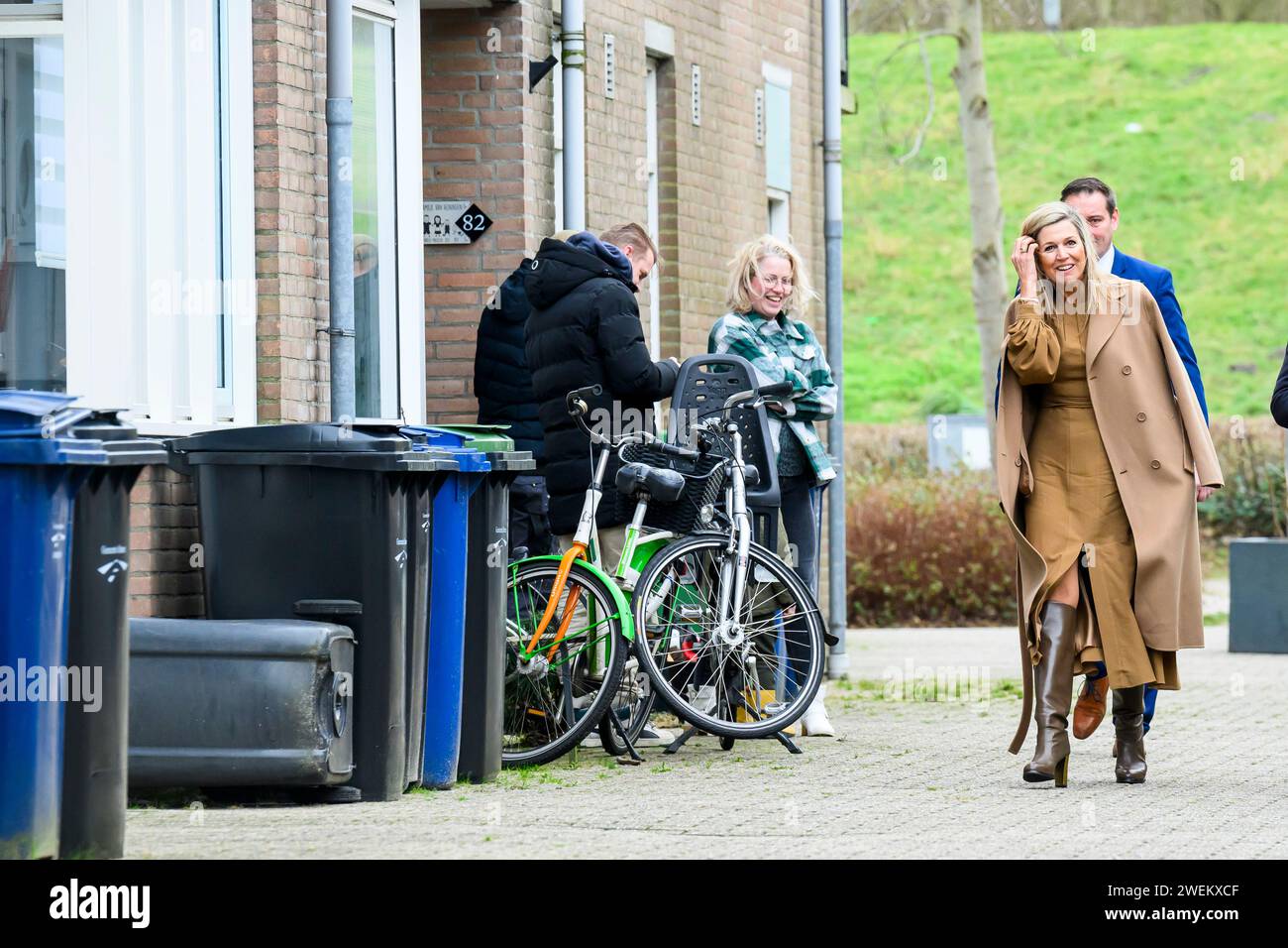 ALMERE, The Netherlands, 24-01-2024 Queen Maxima during a visit to the ...