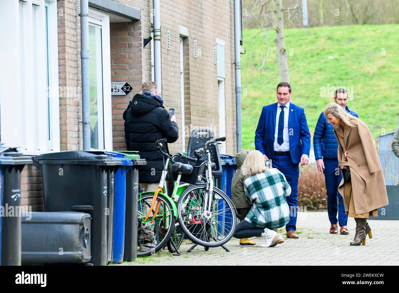 ALMERE, The Netherlands, 24-01-2024 Queen Maxima during a visit to the ...