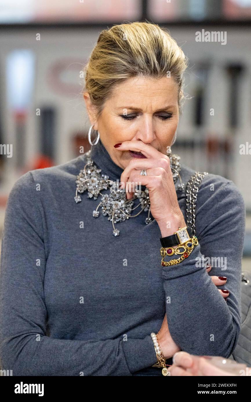 EINDHOVEN, The Netherlands, 25-01-2024 Queen Maxima during a working ...