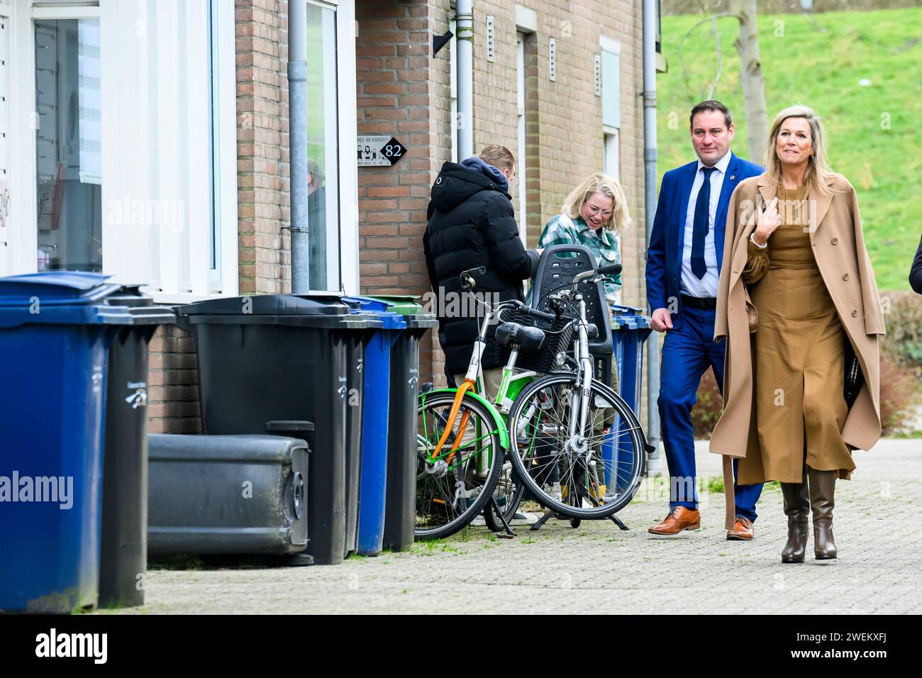 ALMERE, The Netherlands, 24-01-2024 Queen Maxima during a visit to the ...