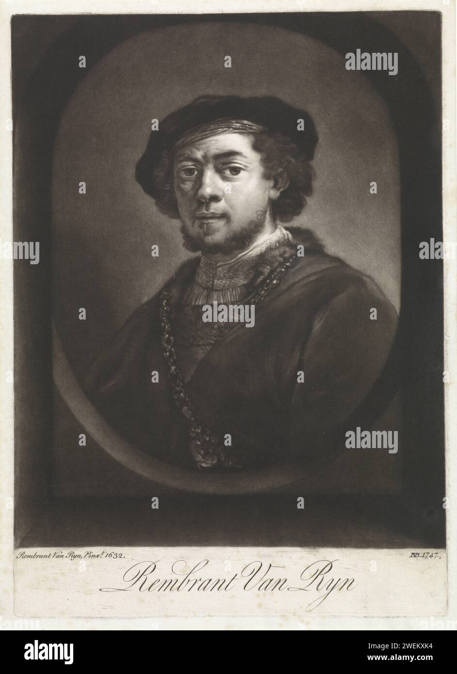 Portrait of Rembrandt van Rijn, Pieter van Bleeck, after Rembrandt van ...