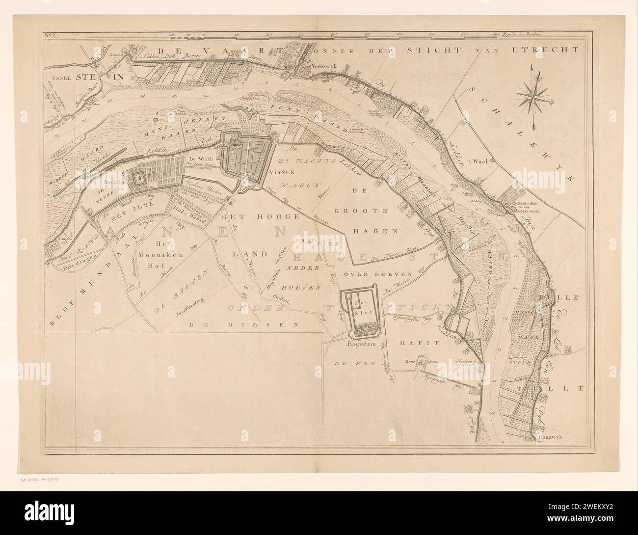 Map of the River Lek (seventh part), Isaak Tirion (workshop of), After ...