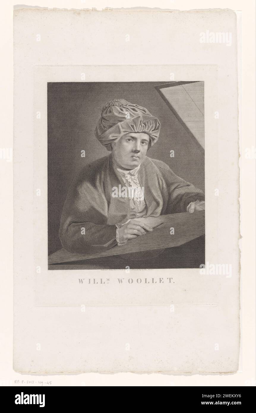 Portrait of William Woollet, Gottfried Kissling, 1810 - 1849 print The ...