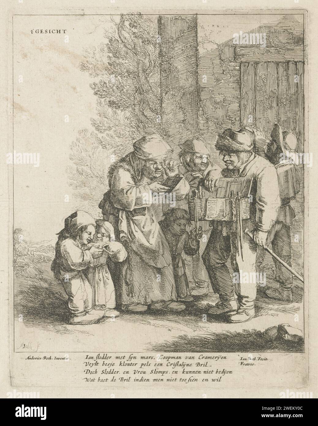 The Face, Jan Both, After Andries Both, 1620 - 1638 print The sense of ...