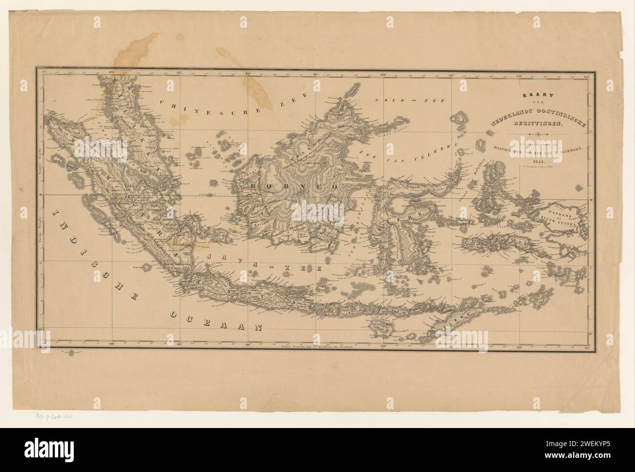 Map of the former colony of the Dutch East Indies, Daniël Vulawaard (II ...