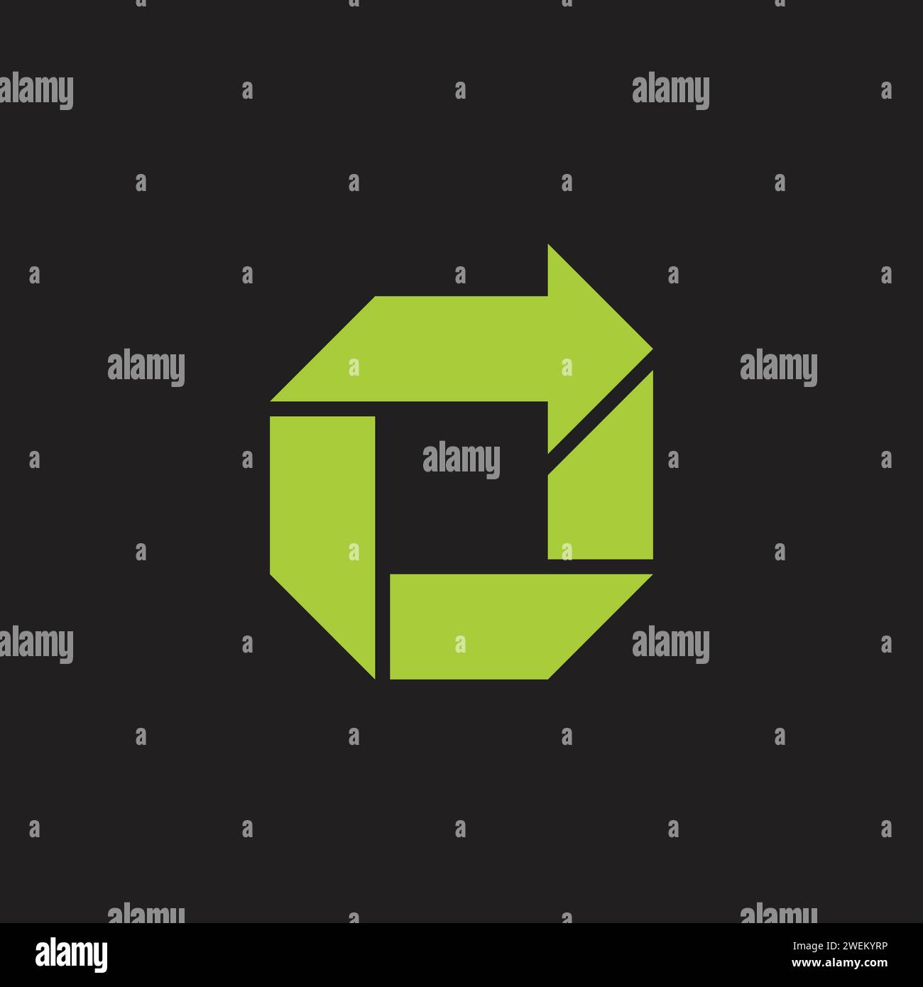 square fold paper recycle symbol icon vector Stock Vector Image & Art ...