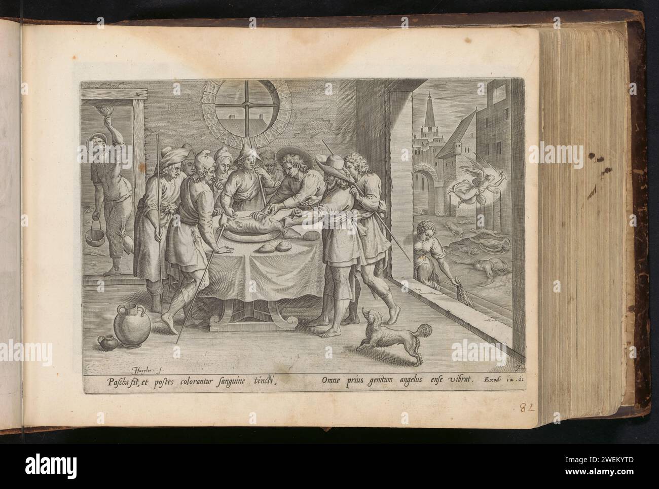 Passover party and the tenth plague of Egypt, 1646 print In the ...