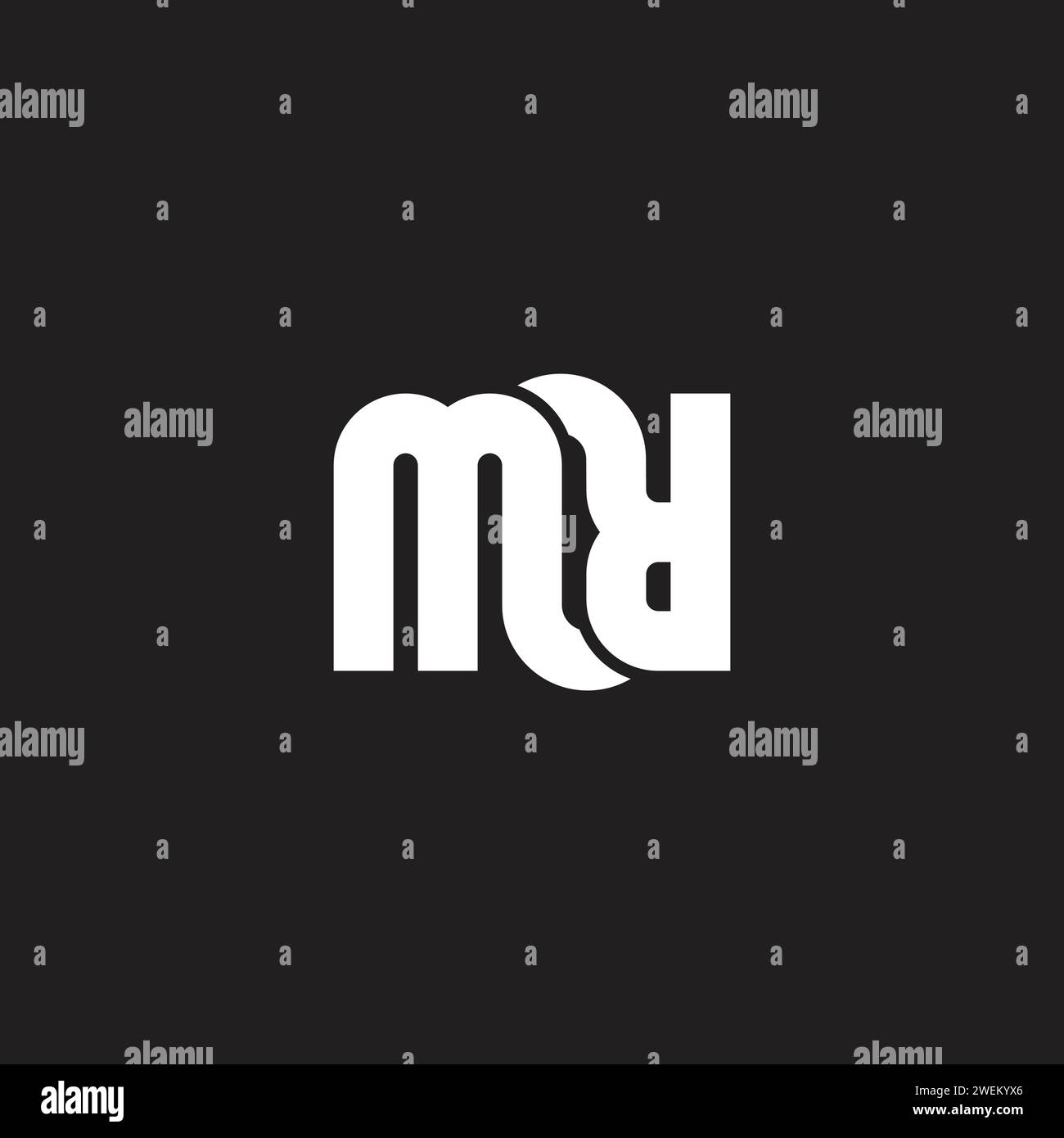 letter md linked curve rotation logo vector Stock Vector Image & Art ...