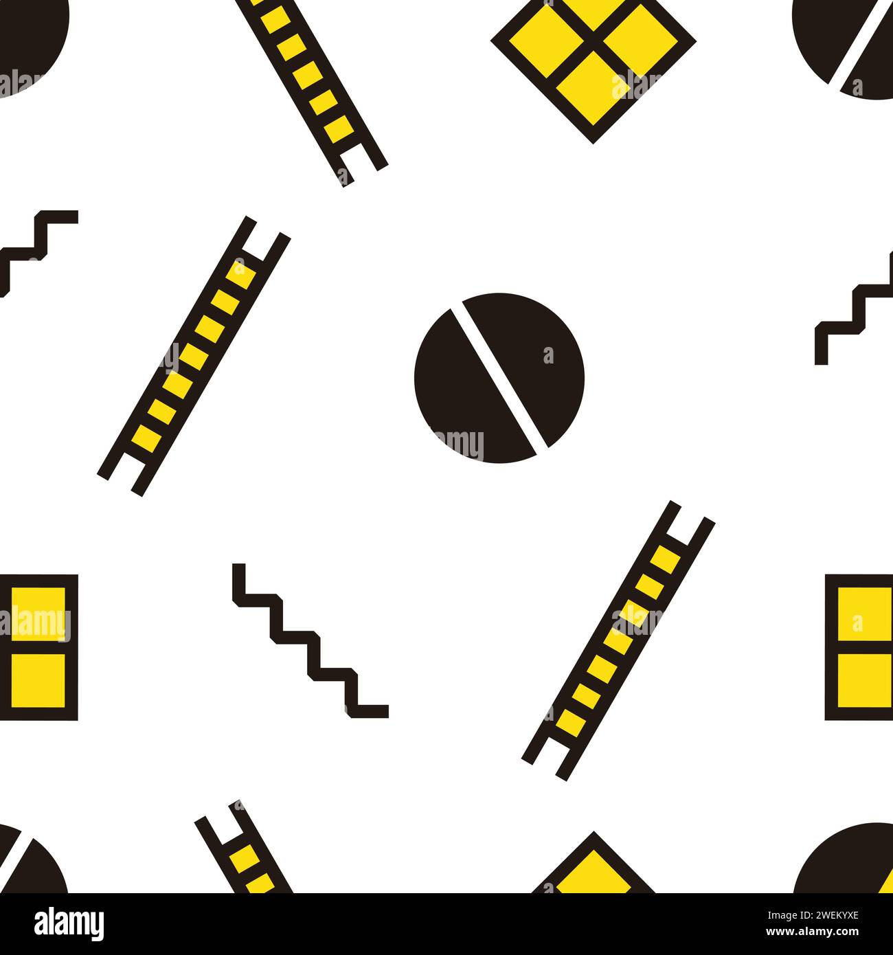 simple window ladder home tools seamless pattern vector Stock Vector ...