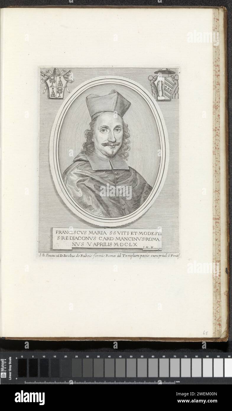 Portrait of Cardinal Francesco Maria Mancini, 1660 - 1669 print ...