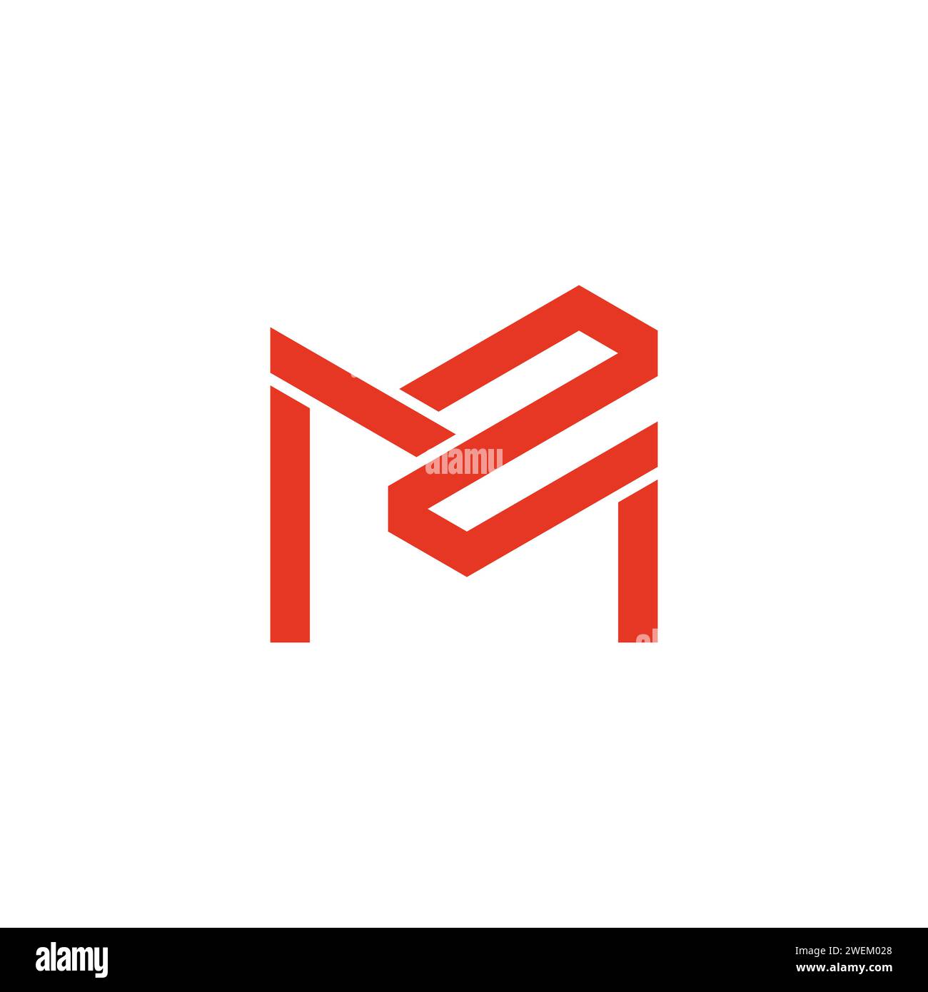 letter mz simple geometric stripes line logo vector Stock Vector Image ...