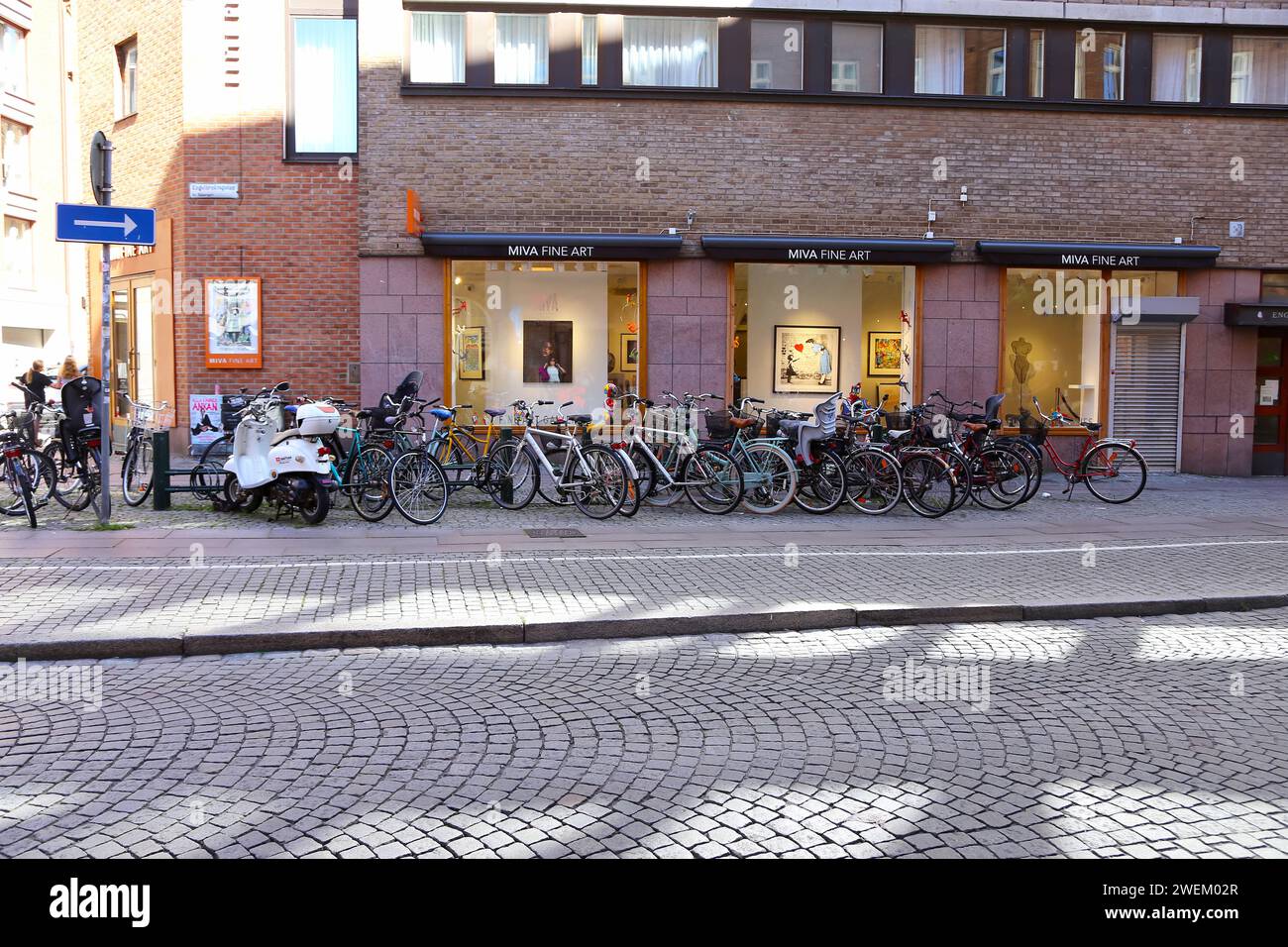 MALMO, SWEDEN. August 16, 2023 A large number of bicycles in the Old ...