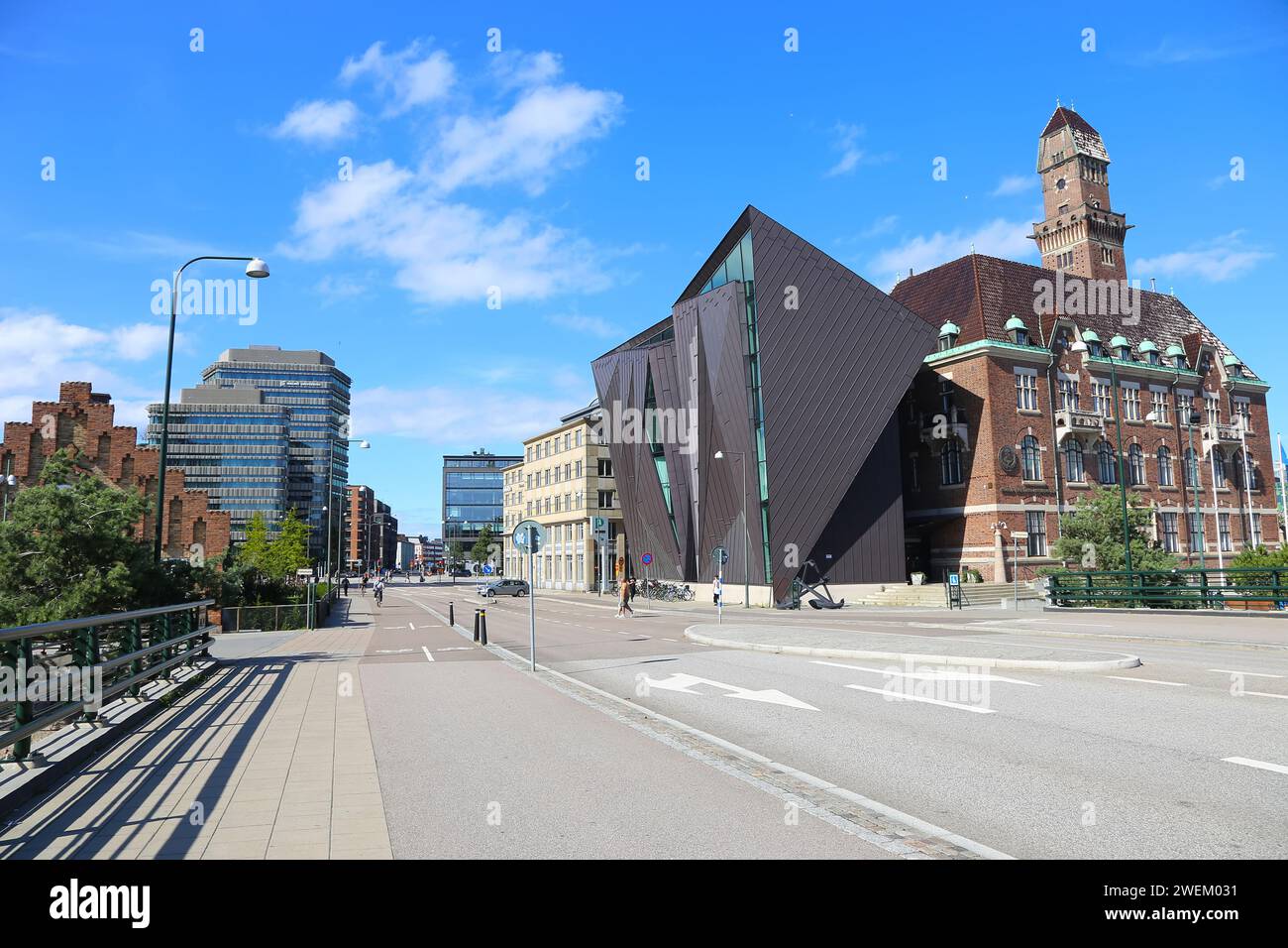 MALMO, SWEDEN. August 16, 2023:Vintage image of Malmo City urban ...