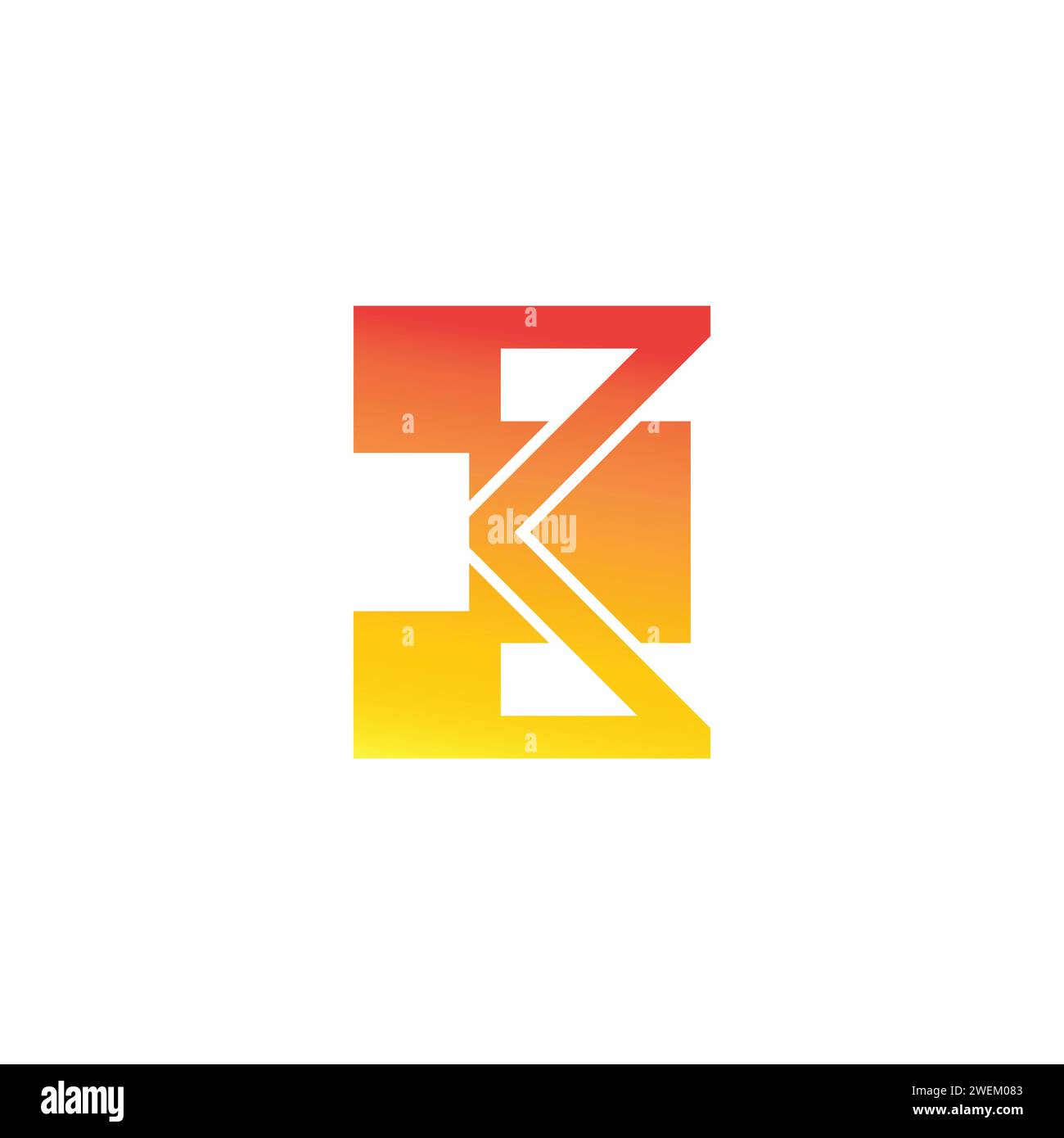 letter k gradient squares geometric logo vector Stock Vector Image ...