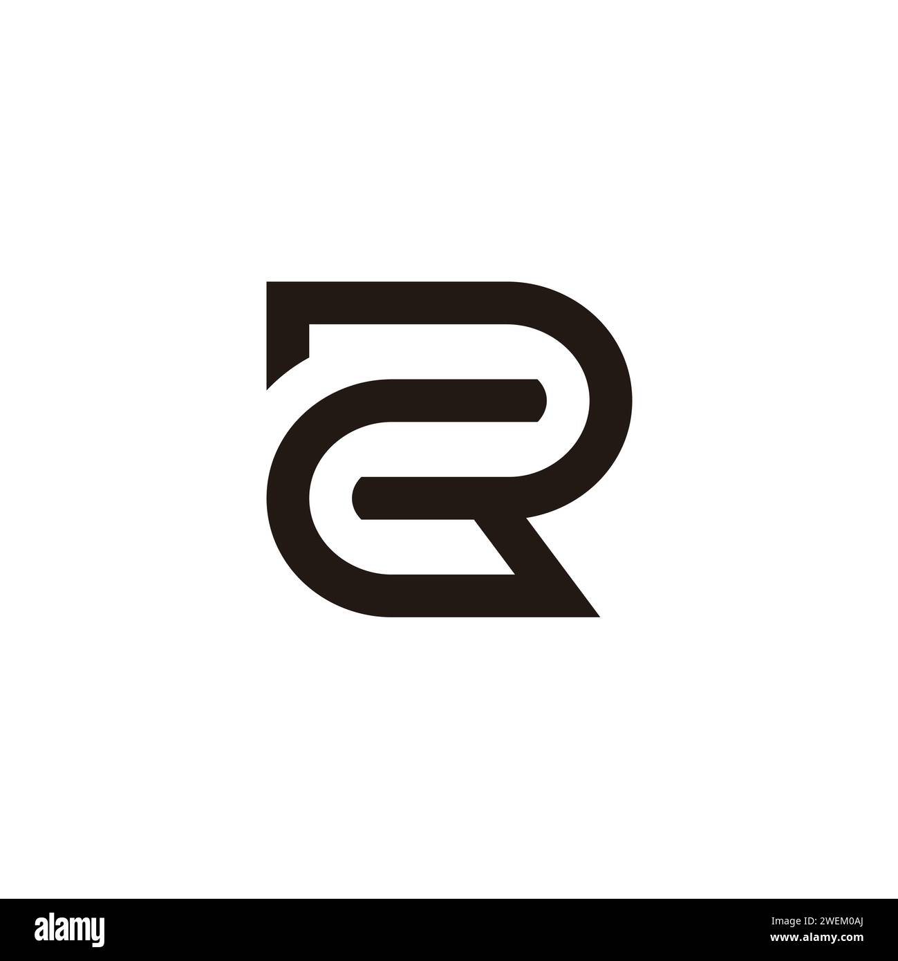 letter cr loop linked geometric logo vector Stock Vector Image & Art ...