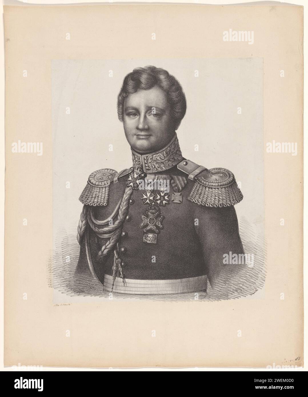 Portret van Andries Jan Jacob des Tombe, unknown, 1845 print paper ...