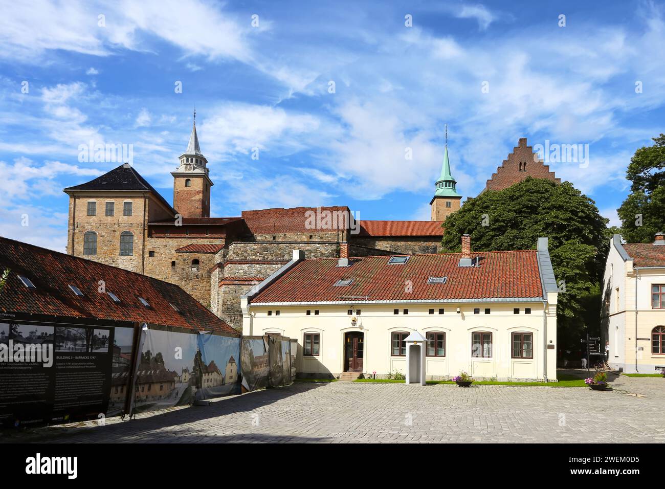 Medieval castle Akershus Fortress in Oslo. Norway Stock Photo - Alamy