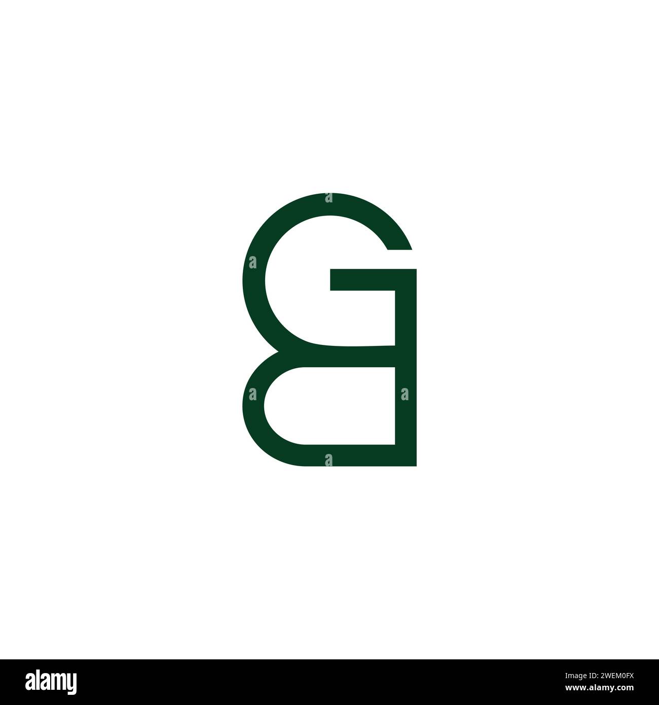 letter gd linked line simple geometric logo vector Stock Vector Image ...