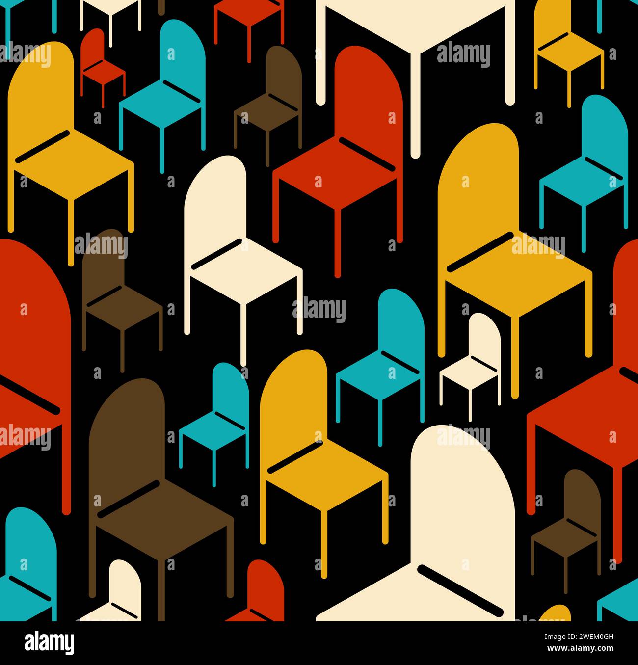 Chair pattern seamless. Office Chairs background Stock Vector Image ...