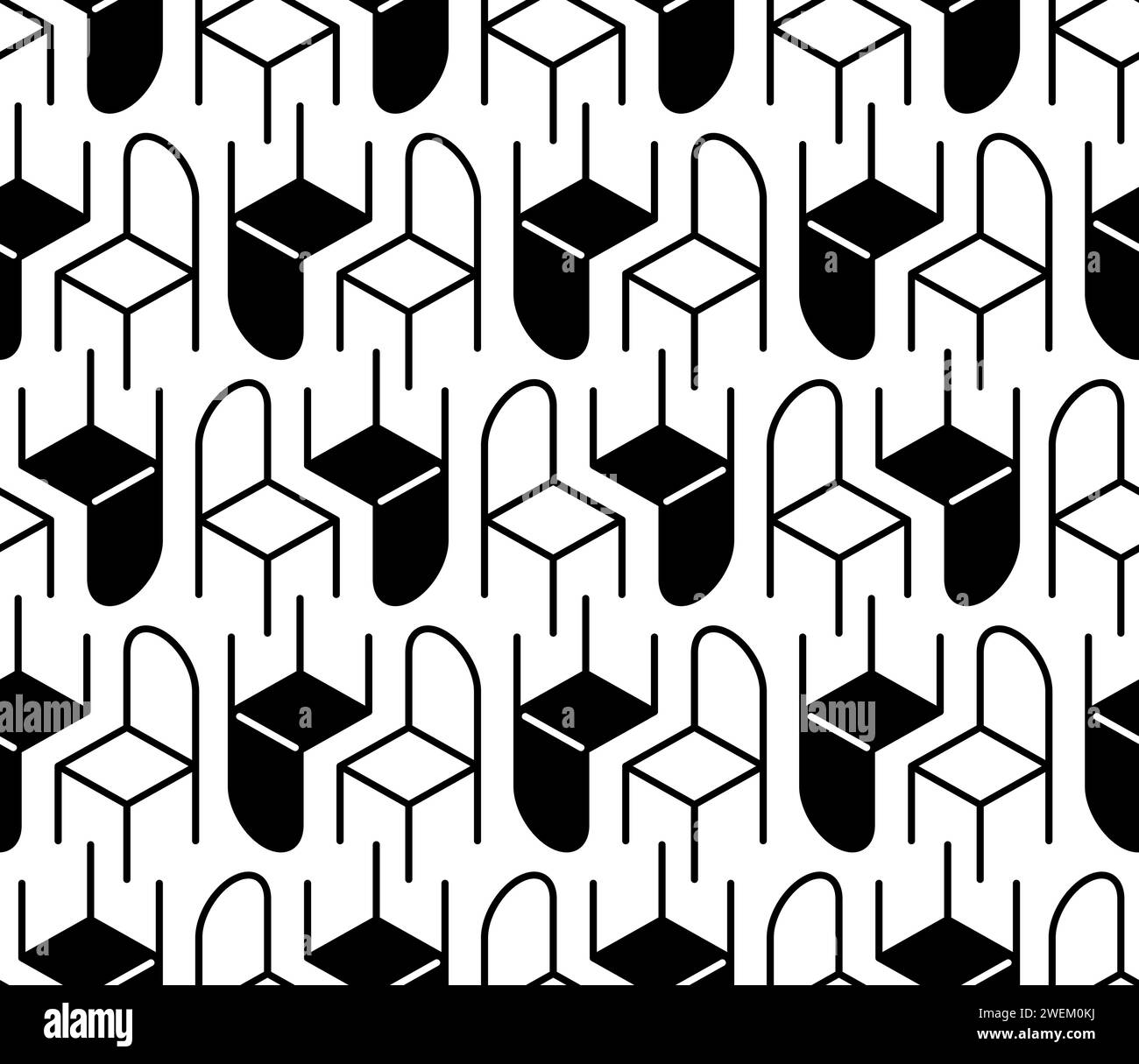 Chair pattern seamless. Office Chairs background Stock Vector Image ...