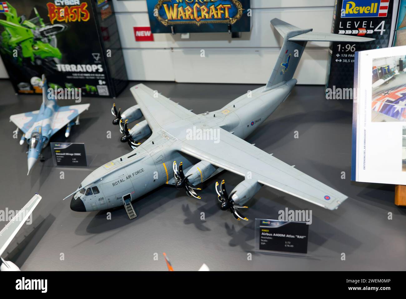 A Model of the RAF's Airbus A400M Atlas, on display at the Revell Stand ...