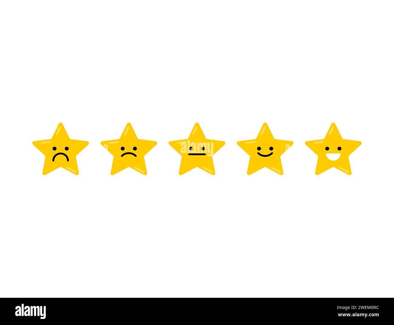 Emoji star rating feedback hi-res stock photography and images - Alamy