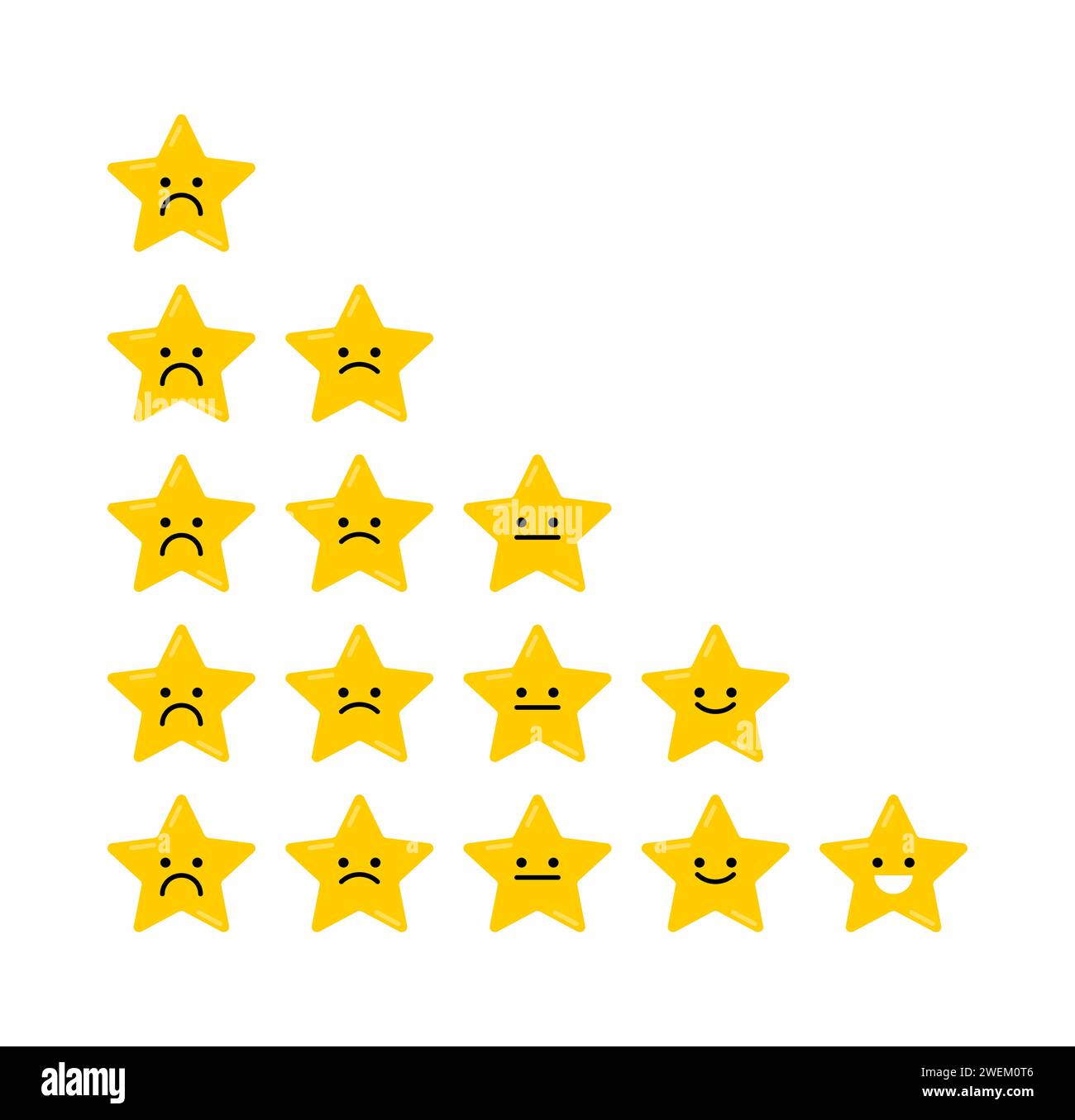 Emoji star rating feedback hi-res stock photography and images - Alamy