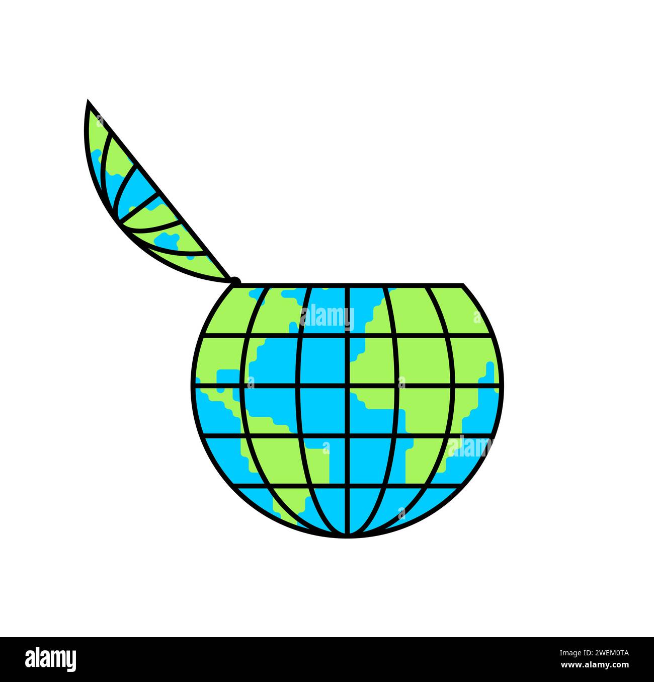 Open earth. Globe model of the globe isolated. Layout of planet earth ...