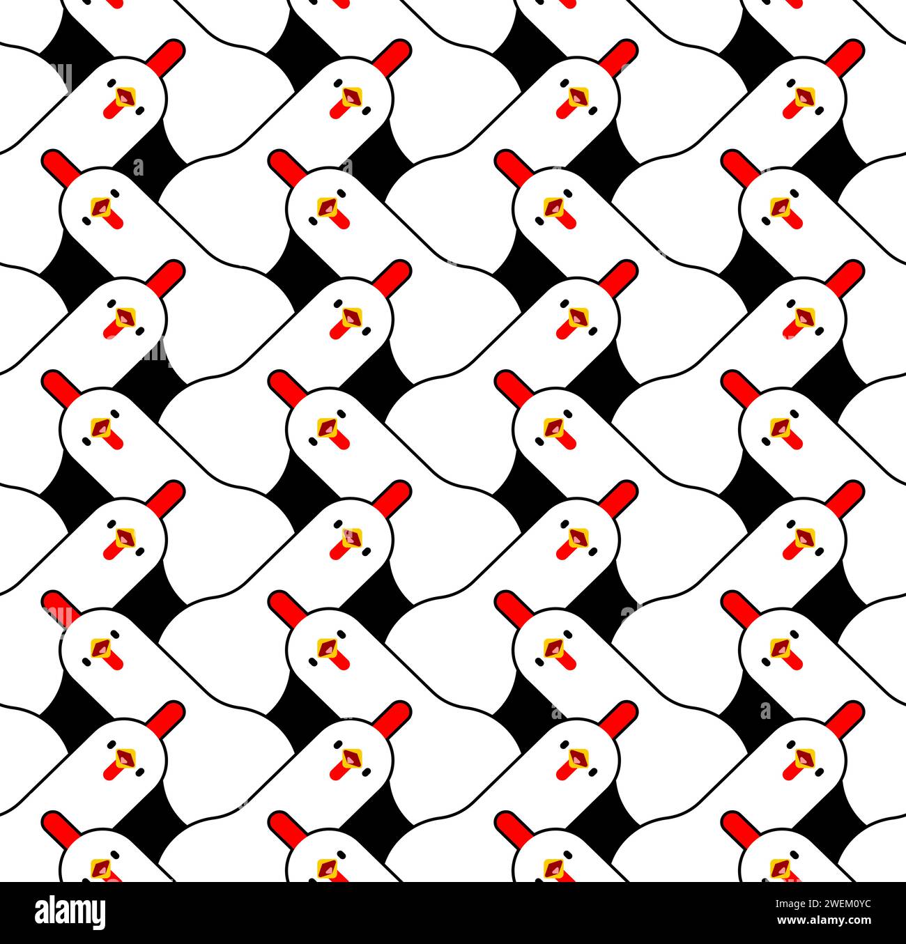 Chickens pattern seamless. Chicken background. White Hen texture Stock ...