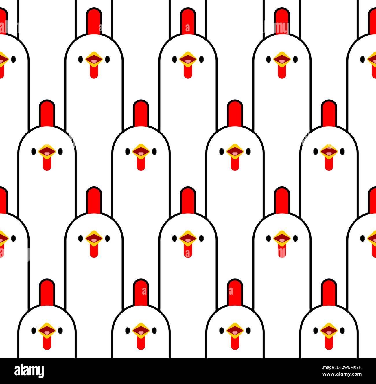 Chickens pattern seamless. Chicken background. White Hen texture Stock ...