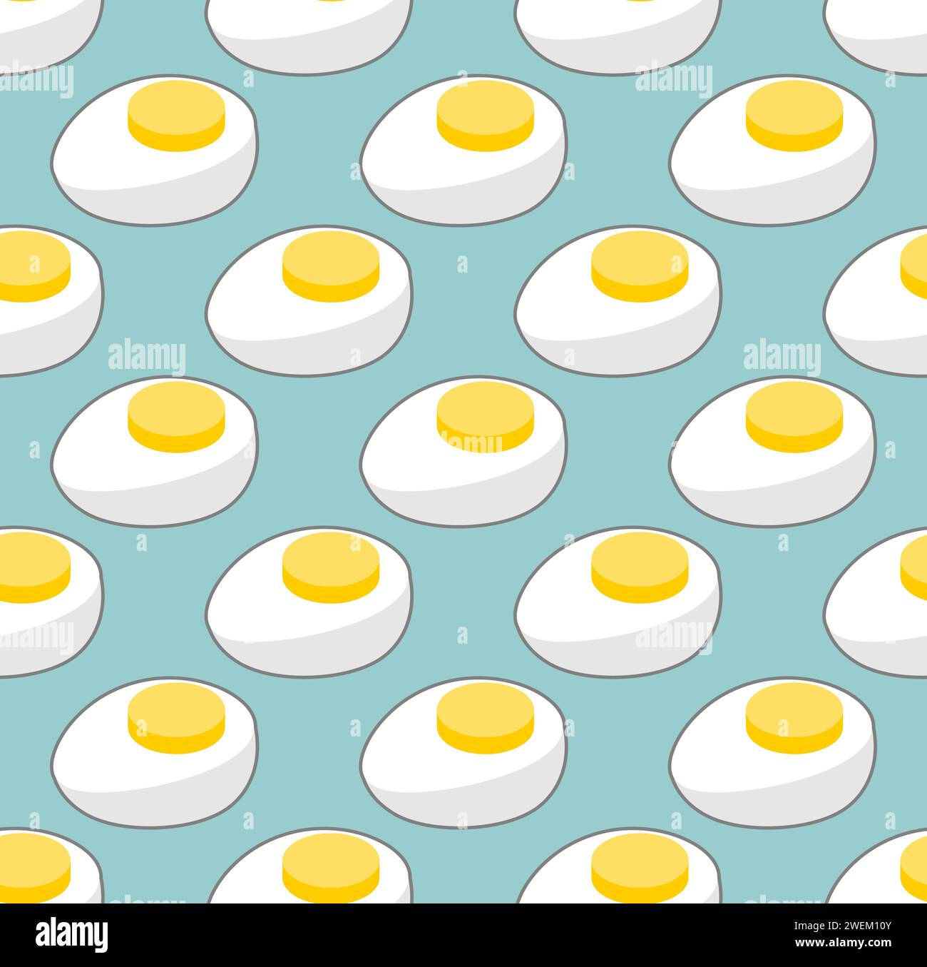 Sliced boiled egg cartoon Stock Vector Images - Alamy